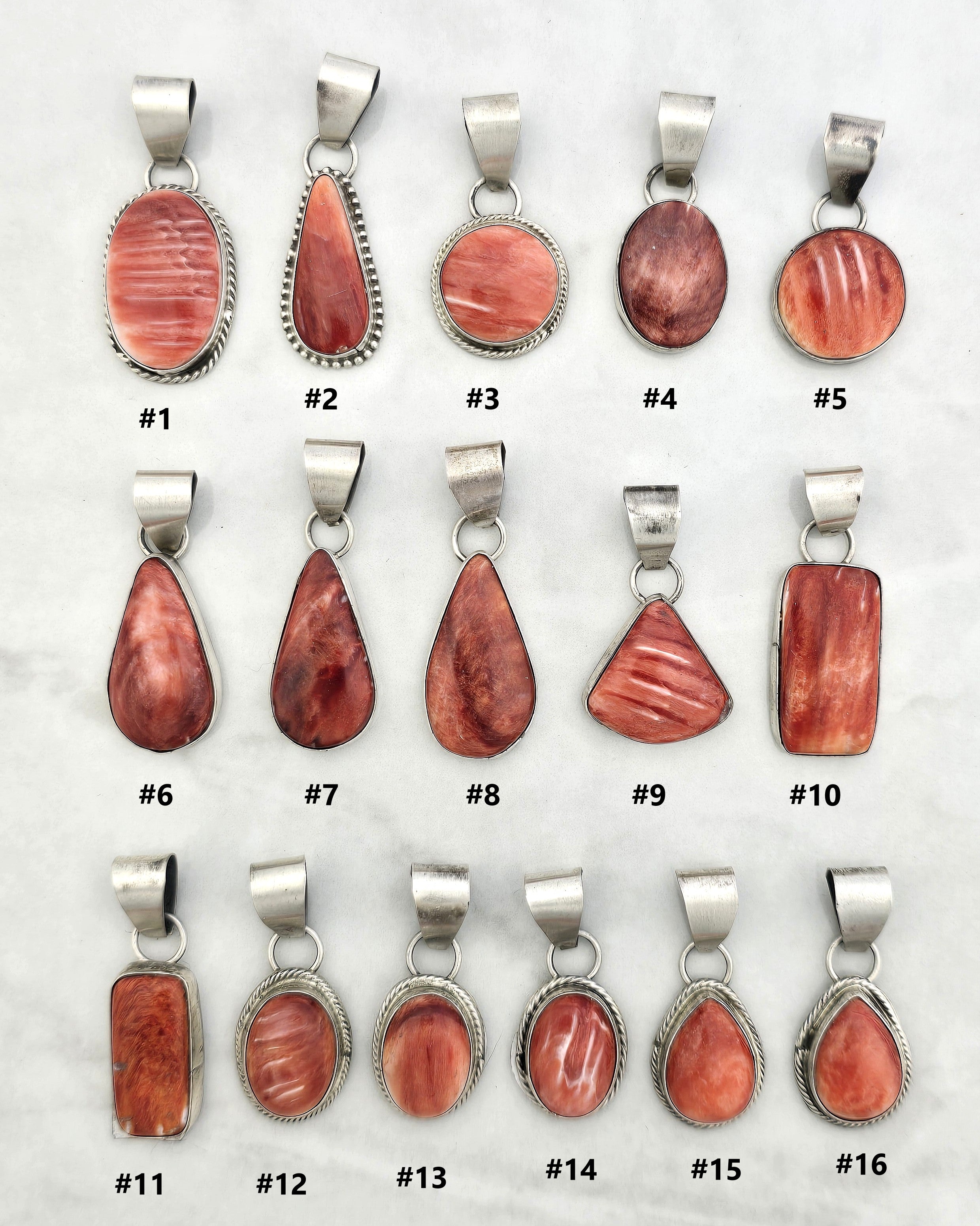 Sterling Silver Red Spiny Oyster Shell Necklace Pendant Turquoise Deal ...